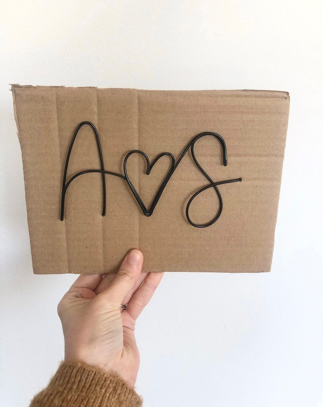 Personalised wire words quotes business signs names for wall hanging or ...